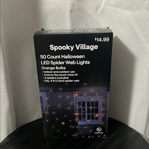 spooky | Holiday | Spooky Village Halloween Led Spider Web Lights New ...